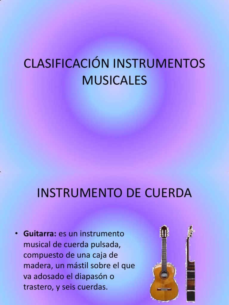 Clasificación de Instrumentos Musicales | PDF | Instrumentos musicales ...