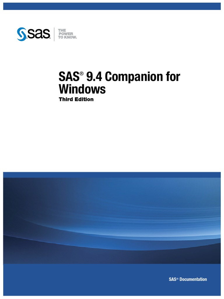 SAS® 9.4 Companion For Windows | PDF | Parameter (Computer Programming ...