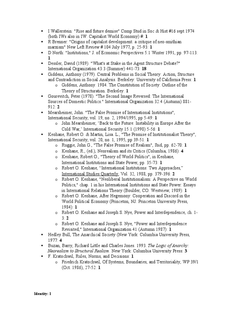 Neorealism To Structural Realism. New York: Columbia University Press ...