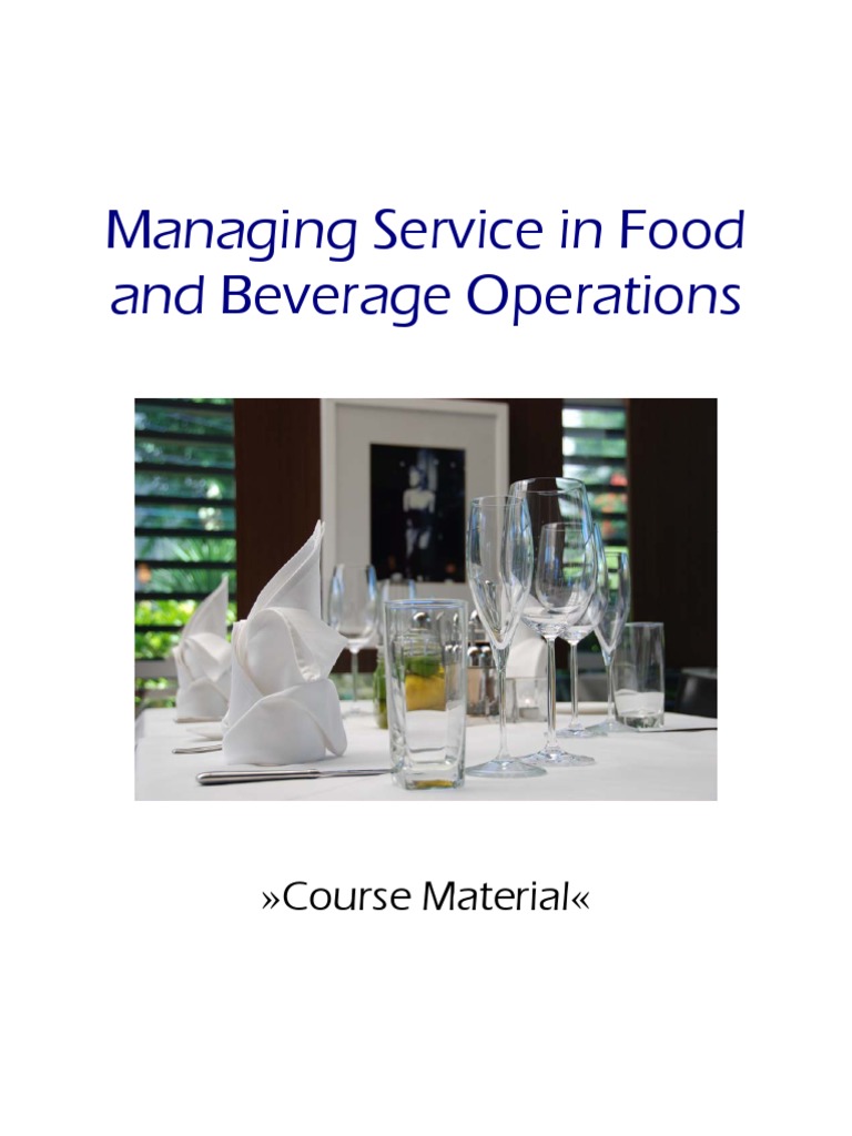 Managing Food and Beverage Service | PDF | Chef | Empowerment