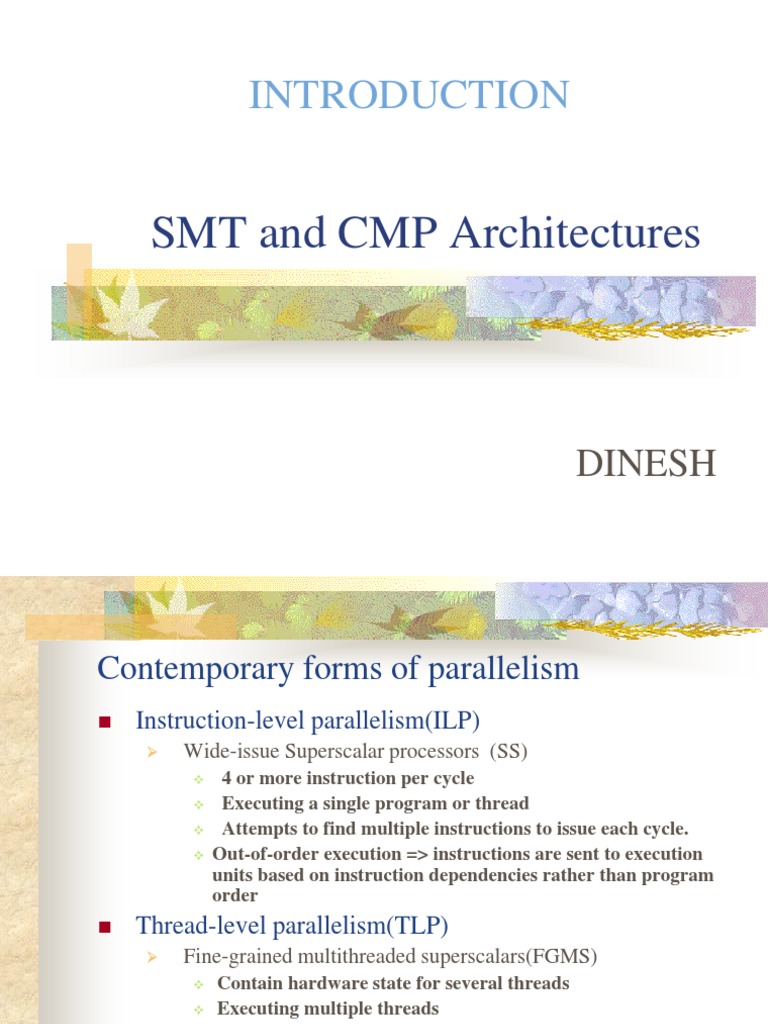 SMT and CMP Architectures | PDF | Multi Core Processor | Central Processing Unit
