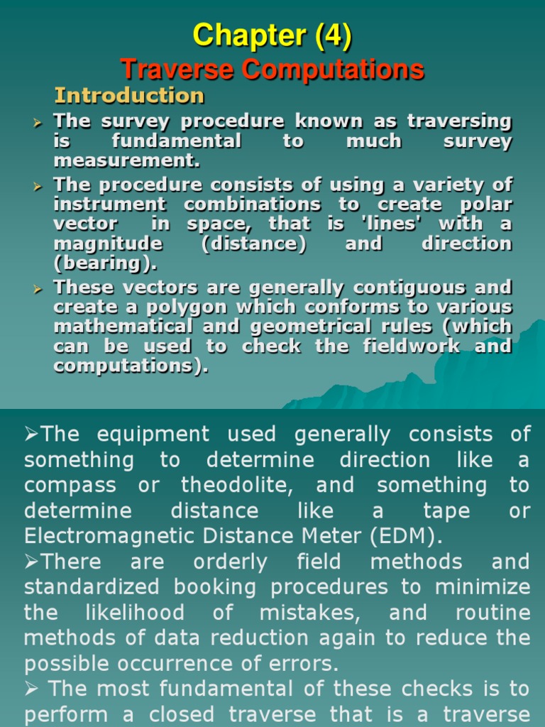 Traverse Computations | PDF | Surveying | Angle