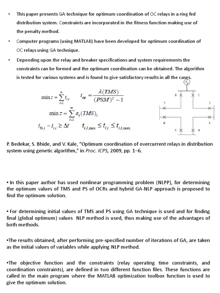 Optimum Coordination of Overcurrent Relays in Distribution System | Download Free PDF ...