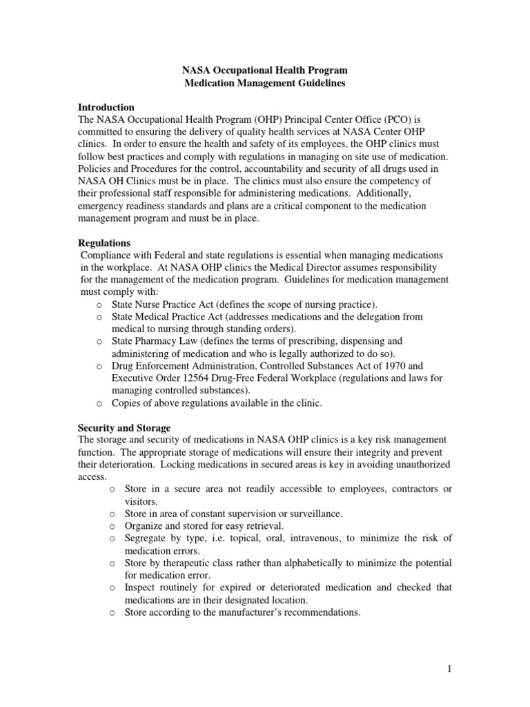 Medication Management Guidelines | PDF | Pharmaceutical Drug | Adverse ...