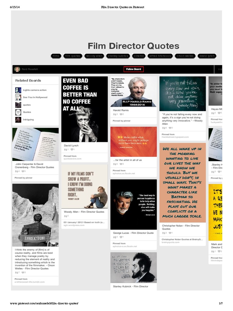 Film Director Quotes On Pinterest | PDF | Leisure