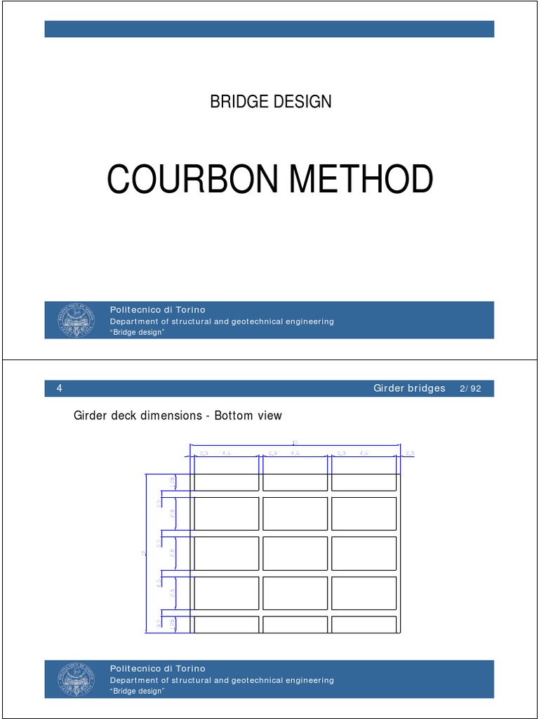 ES - 02 - Courbon & Engesser Methods | PDF | Bending | Beam (Structure)