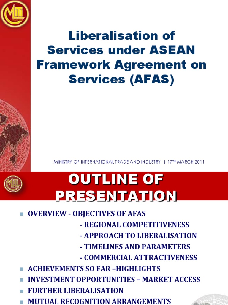 Liberalisation of Services Under ASEAN Framework Agreement On Services ...