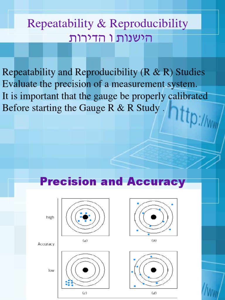 Repeatability & Reproducibility - Class | PDF | Accuracy And Precision ...