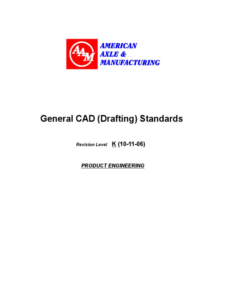General CAD (Drafting) Standards: Product Engineering | PDF | Geometry ...