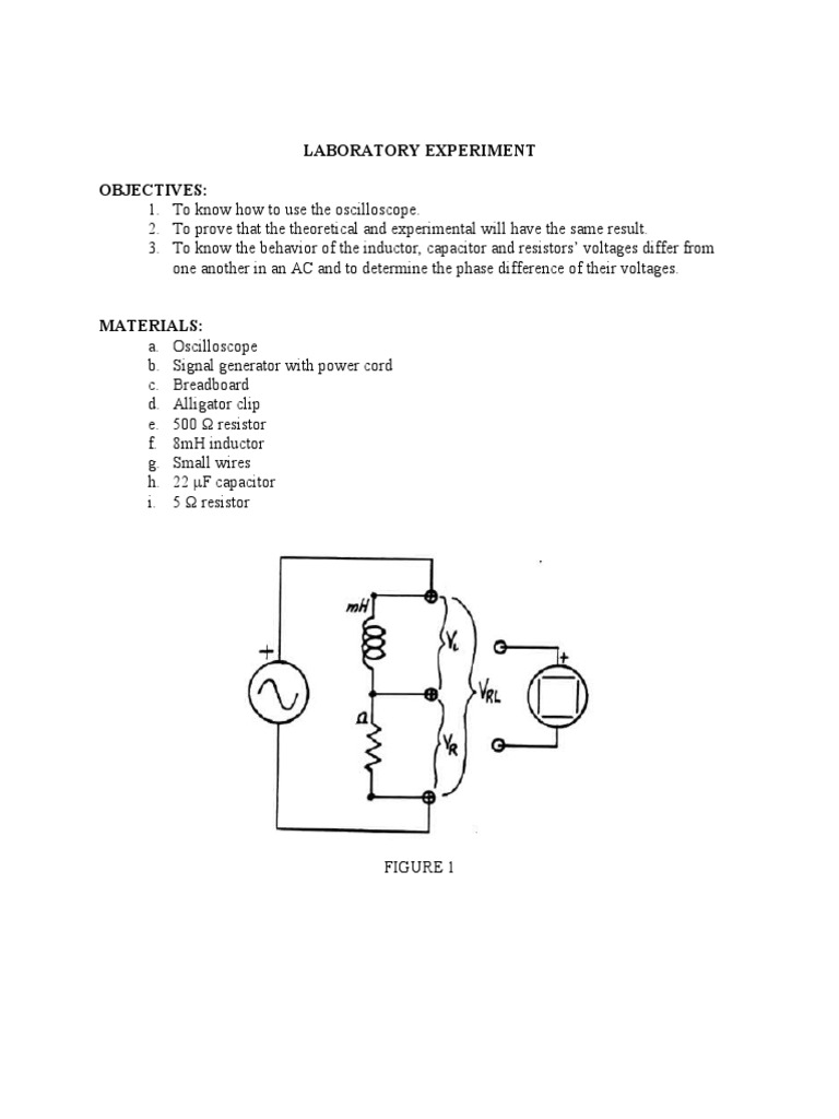 Laboratory Experiment (FinalRevised) | PDF | Voltage | Inductor