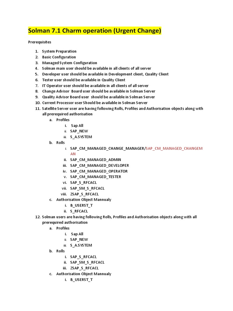 Solman 7.1 Charm Operation Configuration | PDF | Server (Computing) | Computer Architecture