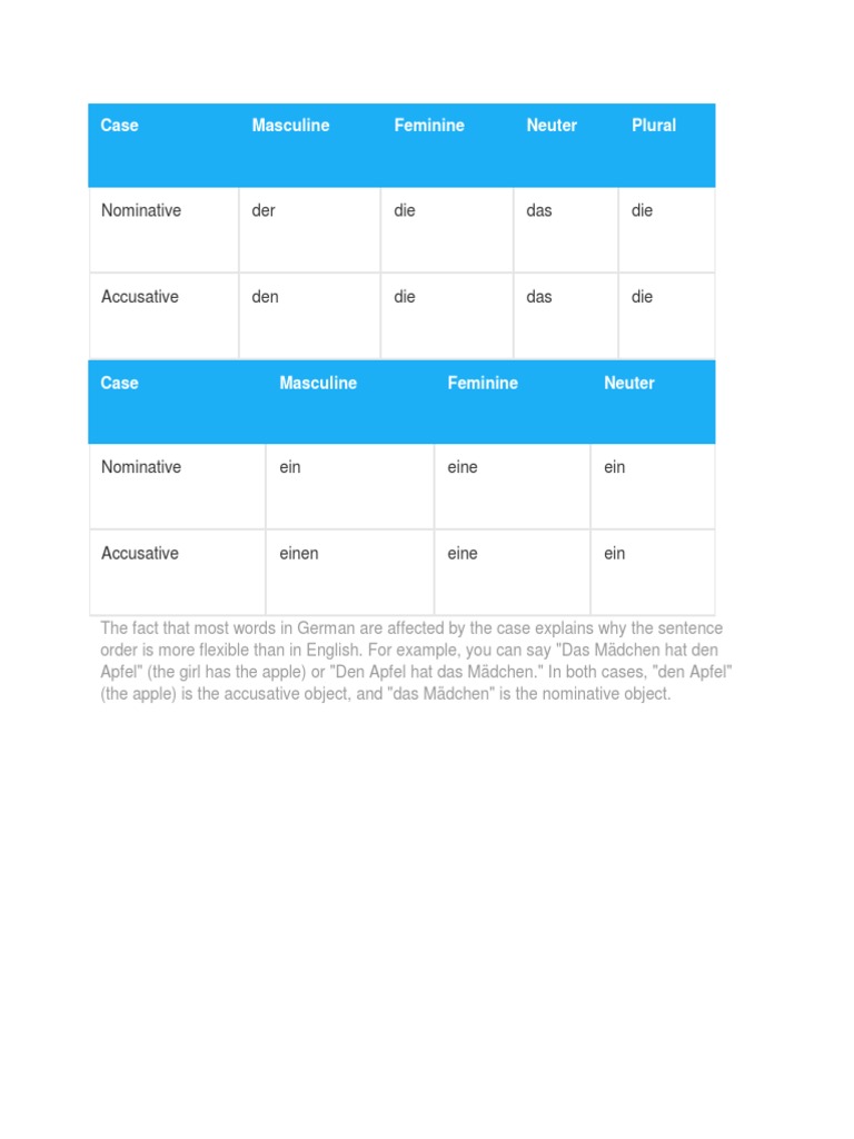 German Grammar Basics | PDF