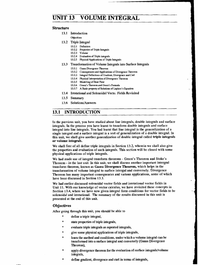 Volume Integral | PDF | Divergence | Integral