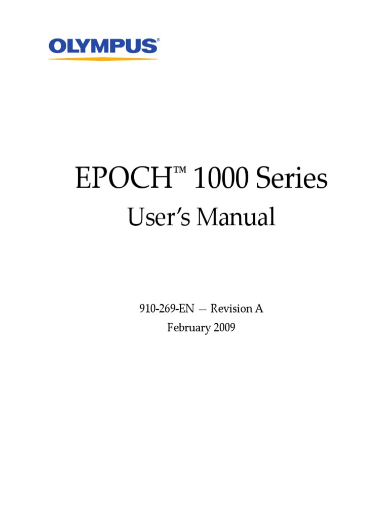 Epoch 1000 Series: User's Manual | PDF | Calibration | Display Resolution