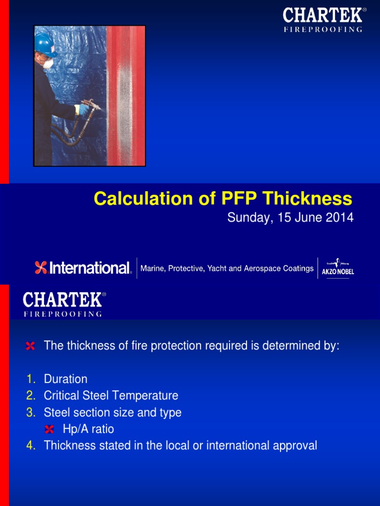 7.3 Calculation of PFP Thickness | PDF