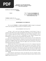 Demurrer To Evidence - Sample | PDF | Demurrer | Evidence