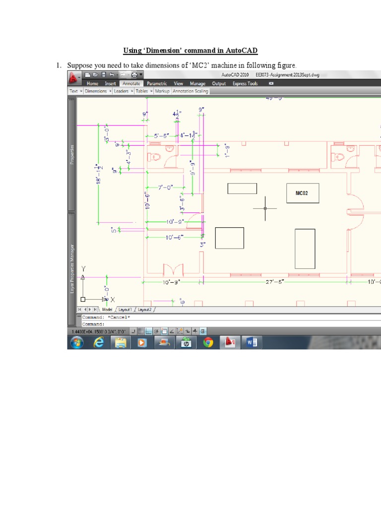 AutoCAD Dimensioning Guide | PDF | Computers