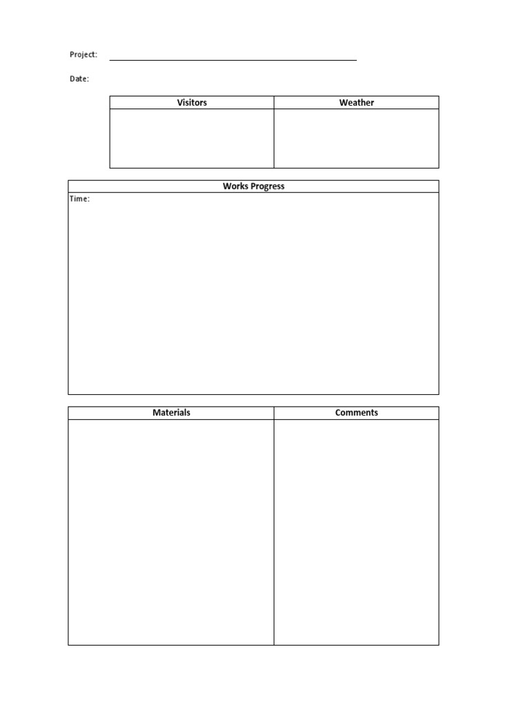 Site Diary Template | PDF
