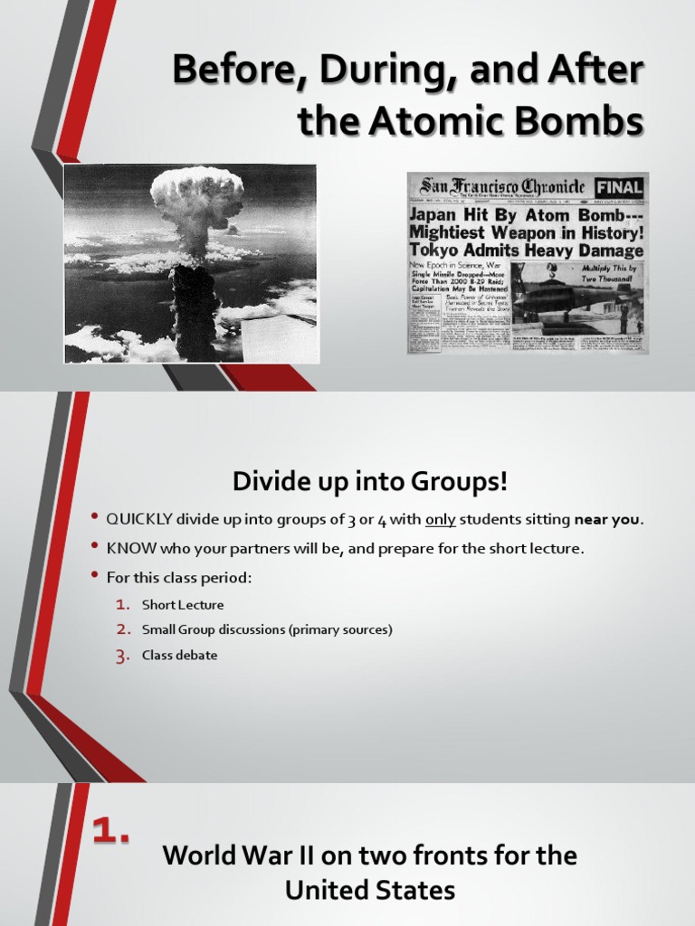 WWII Atomic Bomb Debate Lesson | PDF | History