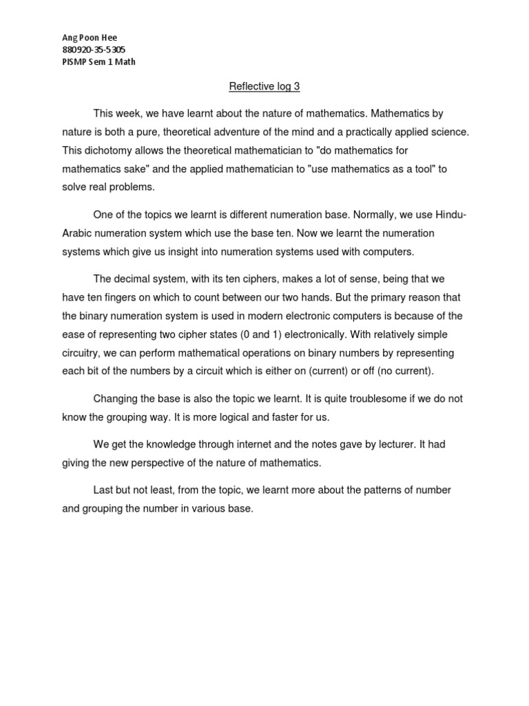 Reflective Log 3 | PDF | Teaching Methods & Materials