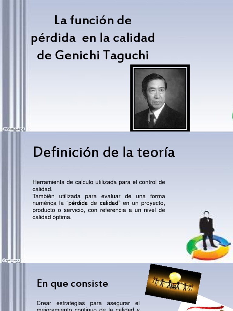Genichi Taguchi-Funcion Perdida | PDF | Función de pérdida | Calidad ...