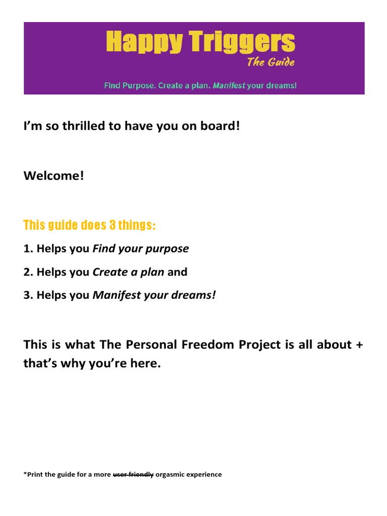 Happy Triggers The Full Programme | PDF | Courage | Laughter