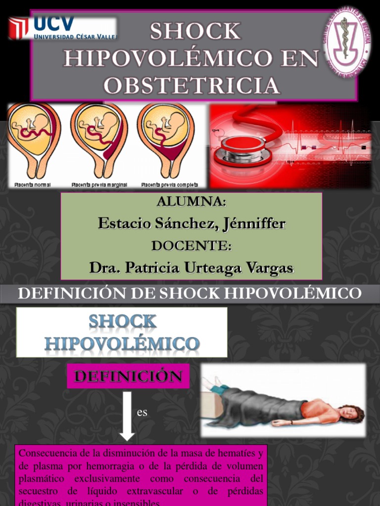 Shock Hipovolémico | PDF | Choque (circulatorio) | El embarazo