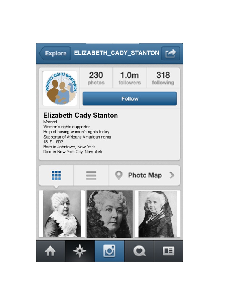 Elizabeth Cady Stanton: Women's Rights Pioneer | PDF
