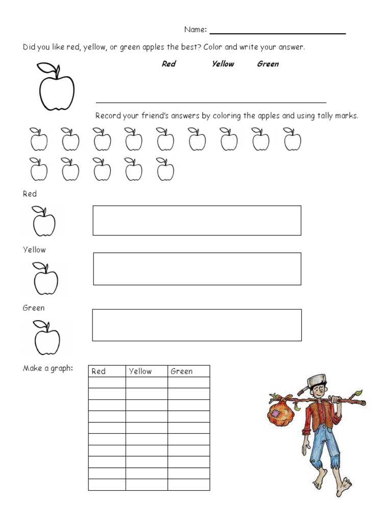 Johnny Appleseed Math Survey | PDF | Language Arts & Discipline