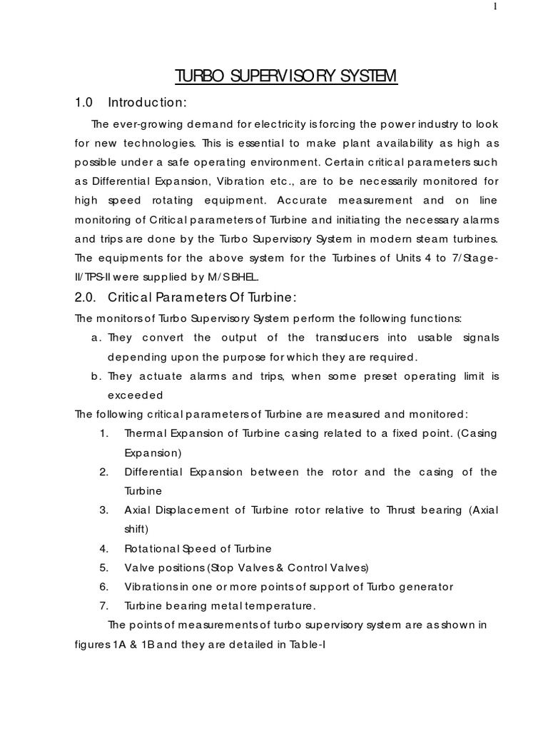 Turbo Supervisory System | PDF | Inductor | Thermocouple