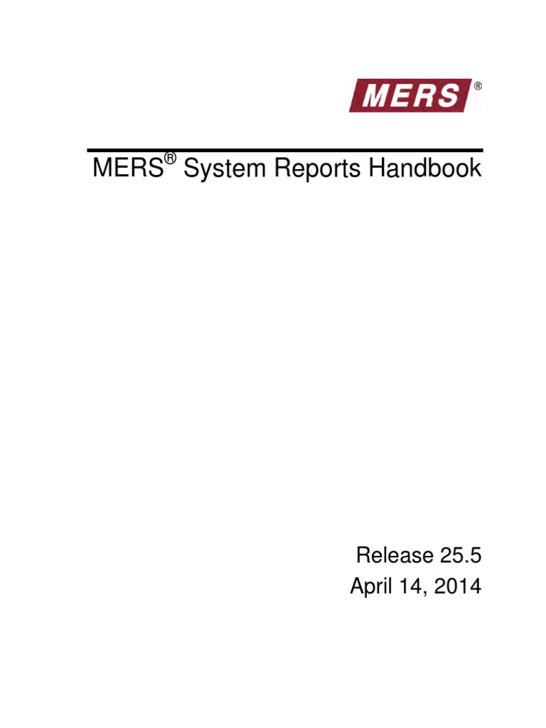 MERS Reports HB Rel 25 | PDF | Zip (File Format) | Portable Document Format