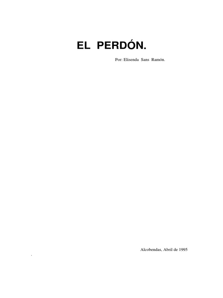 El Perdón | PDF | Pecado | Perdón