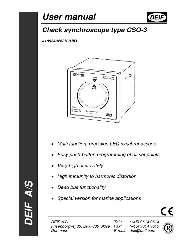 CSQ-3 Users Manual 4189340263 UK | PDF | Alternating Current | Frequency