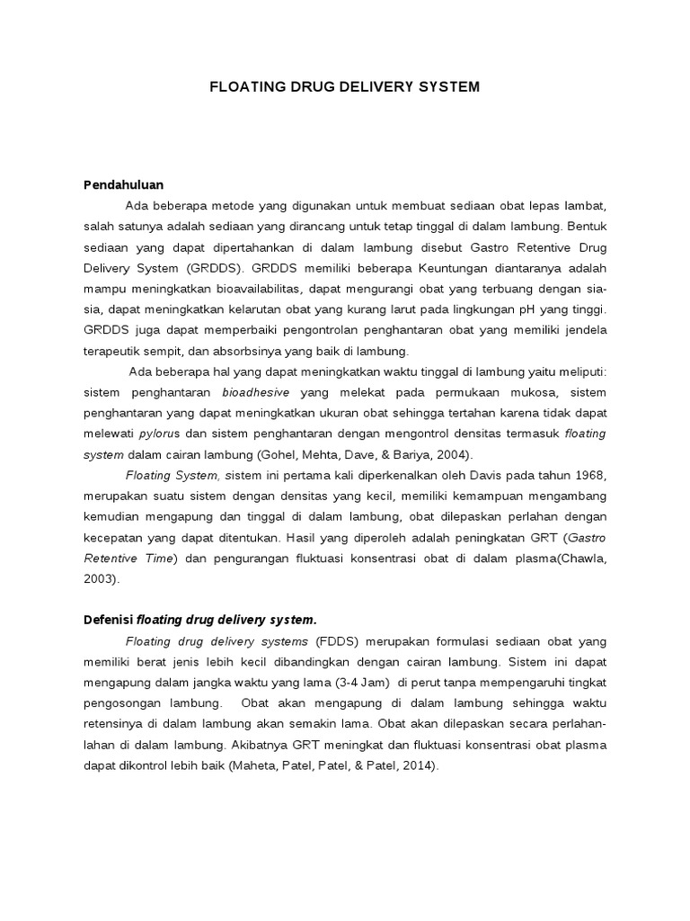 Floating Drug Delivery System | PDF