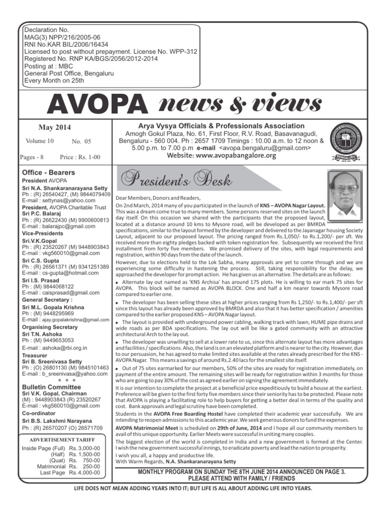 Avopa NW May2014 | PDF | Loans | Business