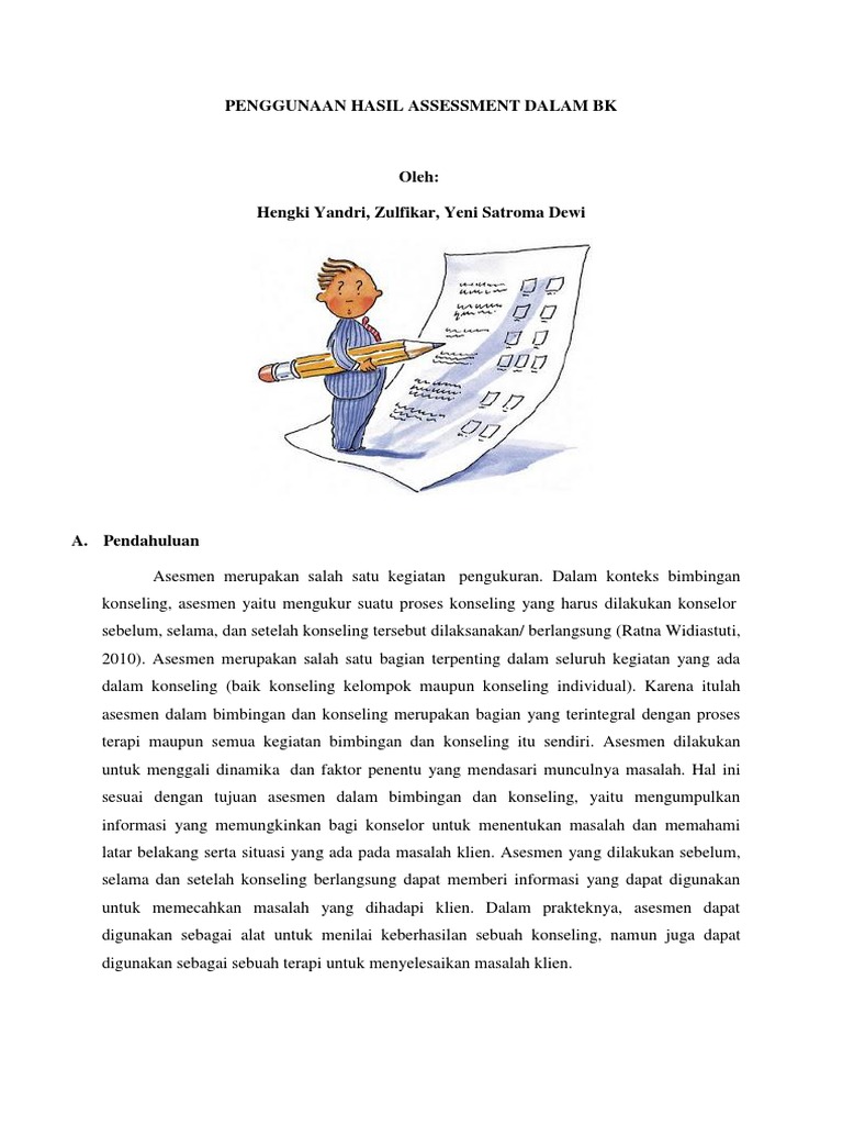 Penggunaan Hasil Assessment Dalam BK | PDF