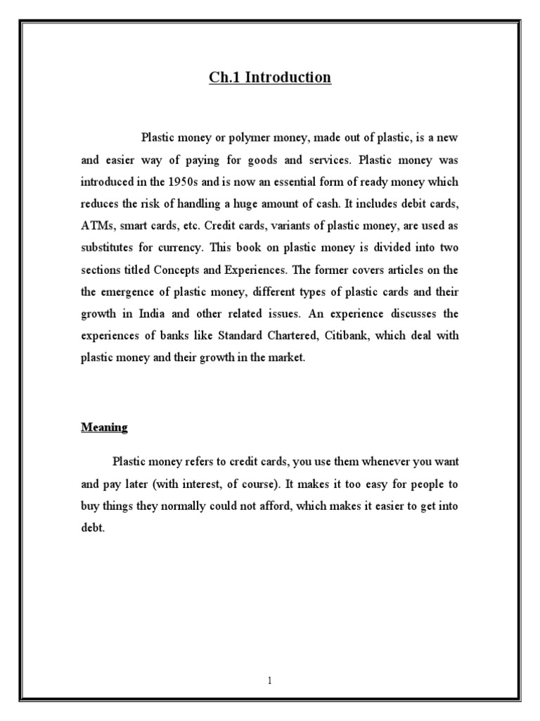 Understanding Plastic Money Types | PDF | Debit Card | Credit Card