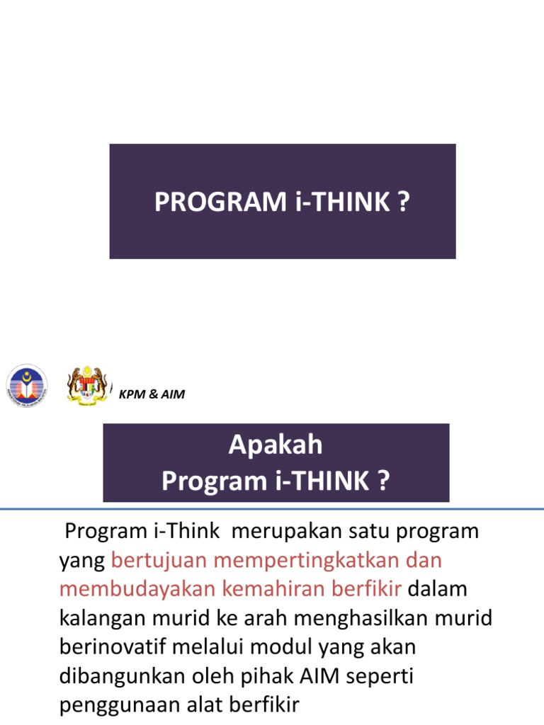Apa Itu Program I-Think | PDF