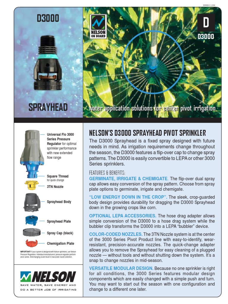 Nelson d3000 | PDF | Irrigation | Flow Measurement