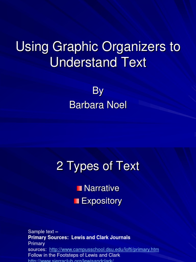 Using Graphic Organizers To Understand Text | PDF | Lewis And Clark ...