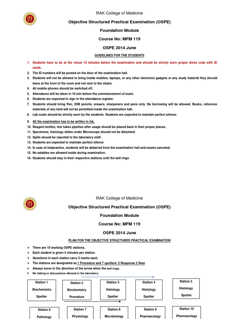 End Year FM OSPE Guidelines | PDF | Pharmacology | Histology