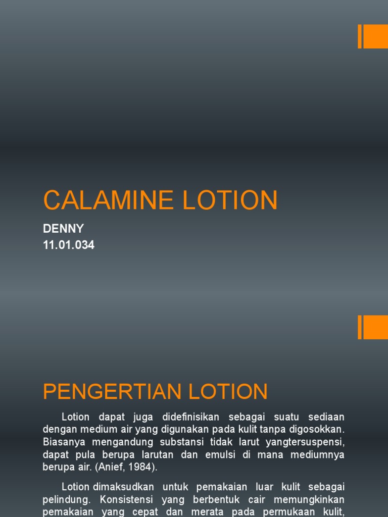 Calamine Lotion | PDF | Kesehatan Holistik