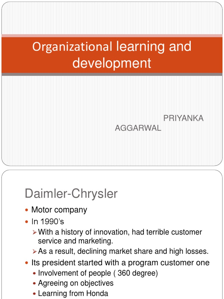 Organizational Learning and Development | PDF | Organization ...