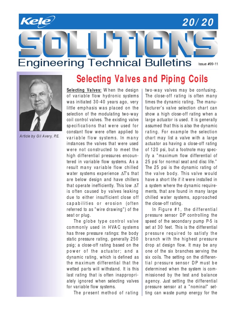 Engineering Technical Bulletins: Selecting Valves and Piping Coils ...