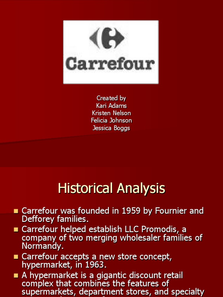 Carrefour Presentation | PDF | Takeover | Retail
