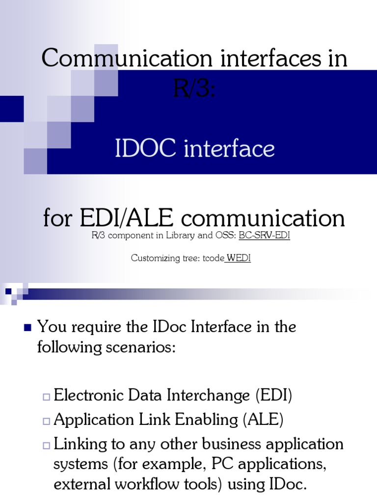 IDOC Overview | PDF | Electronic Data Interchange | Xml