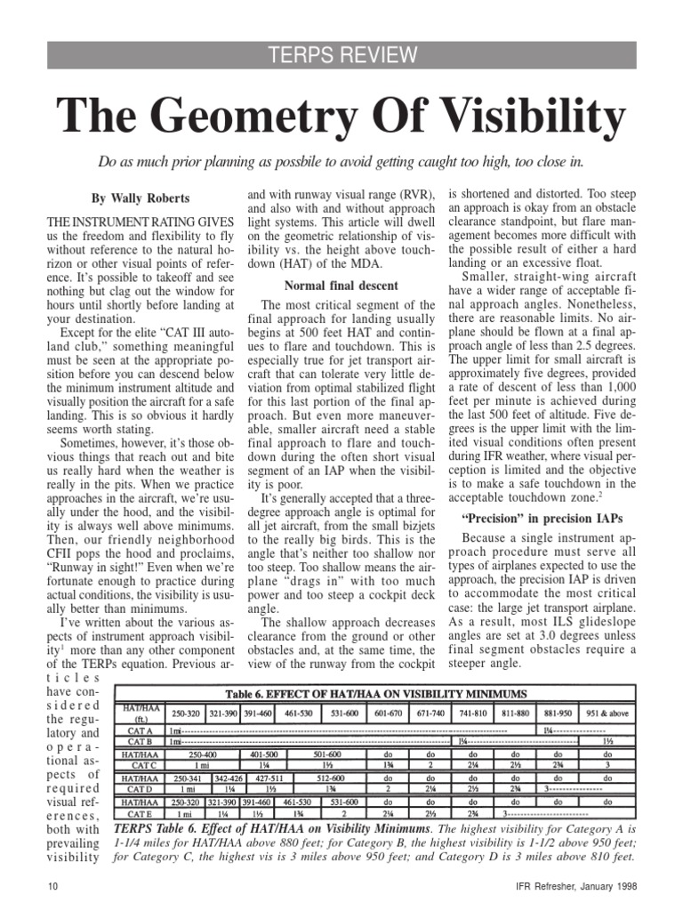 The Geometry of Visibility | PDF | Aviation | Aerospace Engineering