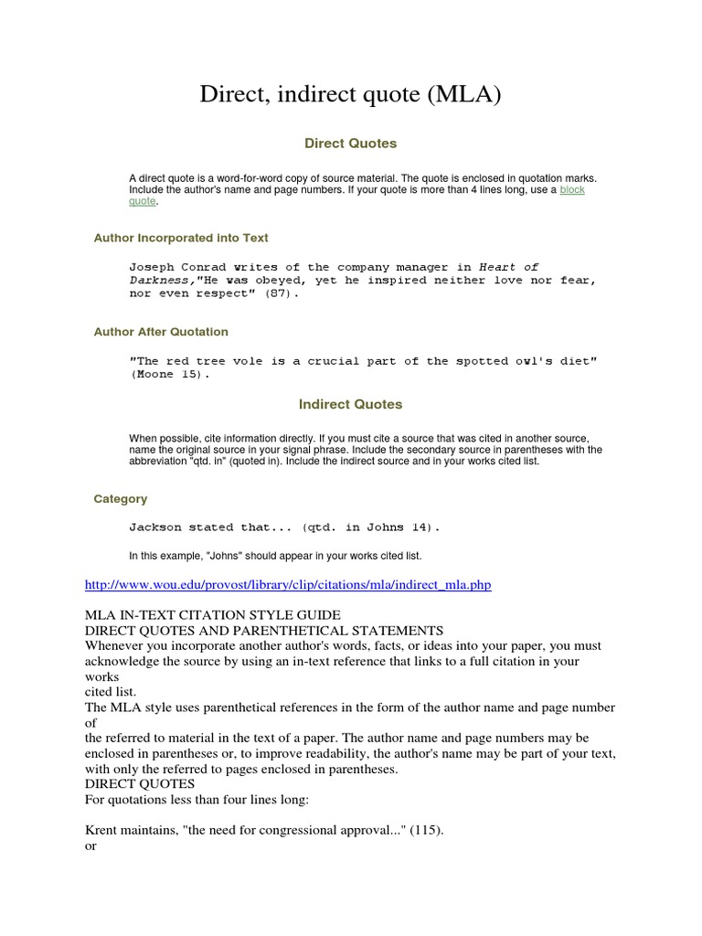 Direct Indirect MLA | PDF | Citation | Tobacco Smoking