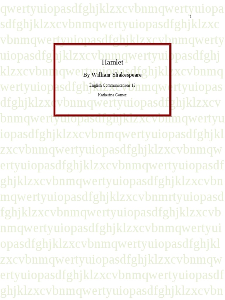 Hamlet Annotated Journal With Summaries | PDF | Hamlet | Shakespearean ...