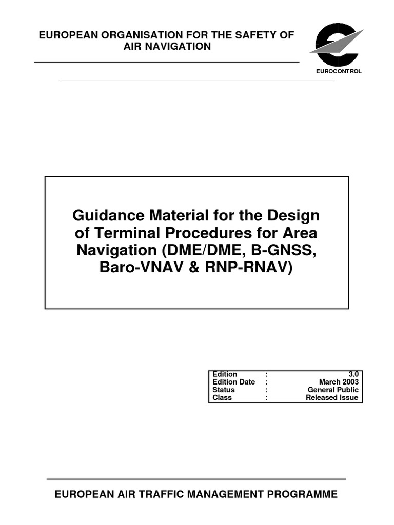 Eurocontrol - Guidance Material For The Design of Terminal Procedures ...